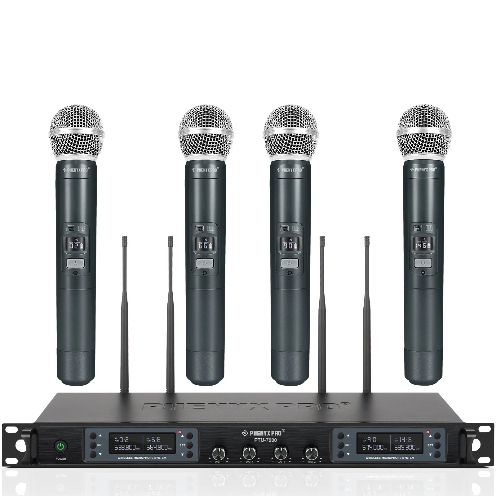 PTU-7000 Quad Wireless Mic Receiver - Phenyx Pro